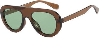 Generic Lunettes De Soleil Rondes &Agrave; Grand Cadre For Hommes Et Femmes, Lunettes De Soleil D&eacute;coratives For S&eacute;ance Photo, F&ecirc;te, Vacances(Green)