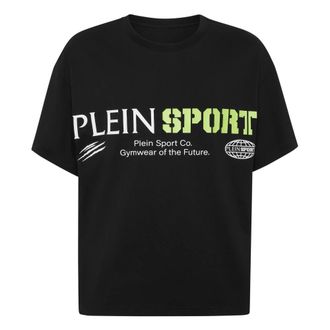 Plein Sport Homme, Tops, Noir, Taille: M T-Shirt Col Rond SS Logo