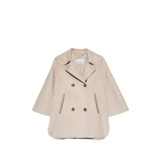 Max Mara Aospite Double-breasted Cape-style Jacket