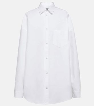 Balenciaga Oversize-Hemd Outerwear aus Baumwollpopeline