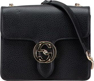 Gucci Sac bandouli&egrave;re en cuir Pre-owned - Femme - Pre-owned - Noir - Taille: ONE Size