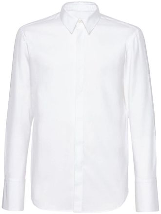 Ferragamo chemise en popeline &agrave; fermeture dissimul&eacute;e - Blanc