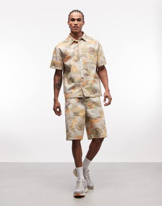 Liquor & Poker Jeans-Jorts mit Military-Muster in Pixeloptik, Kombiteil-Bunt