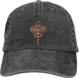 Generic Casquette de baseball africaine pour homme et femme avec visi&egrave;re de protection, snapback, croix &eacute;thiopienne, cadeau