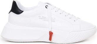 Giuliano Galiano Homme, Chaussures, Blanc, Taille: 42 EU Baskets Blancs en Cuir Imprim&eacute; Crocodile