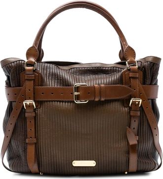 Burberry sac à main Stitched Leather Bridle Wilton (2000-2017) - Marron