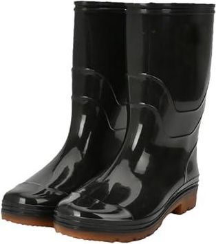 Generic Wellington Bottes de pluie mi-mollet &eacute;paisses &agrave; enfiler pour homme - Imperm&eacute;ables et antid&eacute;rapantes - Pour le jardinage, la p&ecirc;che, lagriculture, la ma