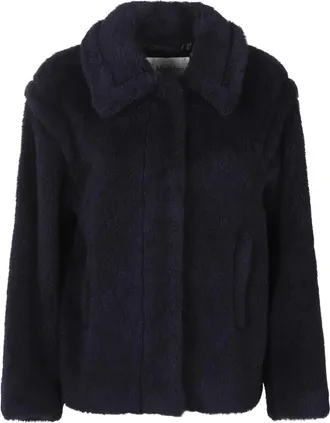 Max Mara Femme, Vestes, Bleu, Taille: 34 FR Faux Fur & Shearling Vestes