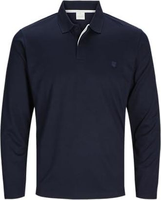 Jack & Jones Jprccrodney Ls Polo, Bleu Nuit, S (Lot de 2) Homme