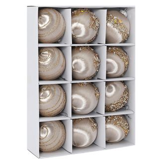 Generic Samt-Weihnachtskugeln - 12 St&uuml;ck lose Samt-Weihnachtskugeln f&uuml;r festliche Dekorationen, Weihnachtskugeln | Hochwertige beflockte Samt-Weihnachtskugeln