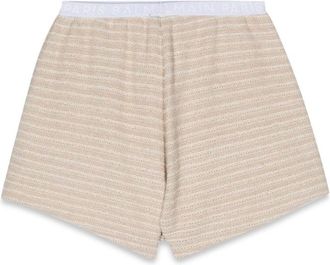 Balmain Knit Cotton Shorts - Beige