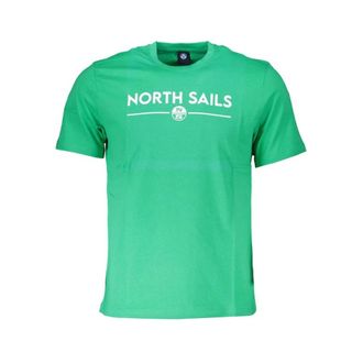 North Sails Gr&uuml;nes Baumwoll-Print-Logo-T-Shirt - - Tops - Herren - Gr&uuml;n - L