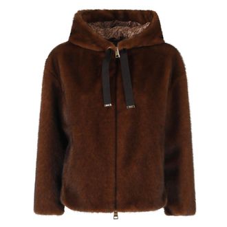 Herno Femme, Vestes, Brun, Taille: 40 FR Zip-throughs