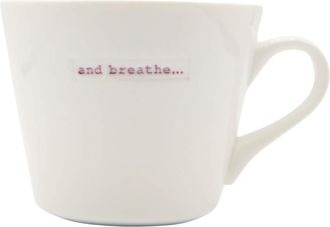 Keith Brymer Jones Word Range - Keramiktasse in Standard-Eimerform, in Geschenkbox - und Breathe... - 350 ml