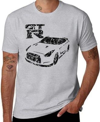 Generic T-shirt r&eacute;tro avec motif voiture de sport japonaise, style classique des ann&eacute;es 1990 pour homme, Style gris, 3XL