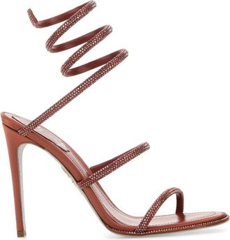 Rene Caovilla Femme, Chaussures, Rouge, Taille: 36 EU Sandale &agrave; talon haut Cleo