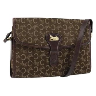 Celine Sac bandouli&egrave;re en toile Pre-owned - Femme - Pre-owned - Brun - Taille: ONE Size