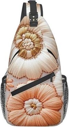 Generic Sac &agrave; bandouli&egrave;re vintage avec broderie imitation marguerite - Sac &agrave; dos de voyage pour homme - Sac &agrave; dos de randonn&eacute;e