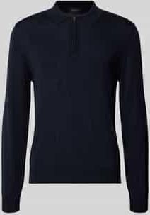 Maerz Strickpullover aus Schurwolle mit Polokragen