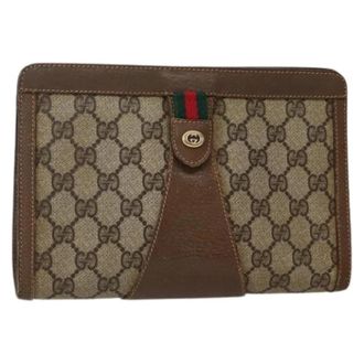 Gucci Pochette en plastique Pre-owned - Femme - Pre-owned - Beige - Taille: ONE Size