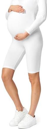 Be Mammy Legging Court Grossesse Maternité Tenue Sport 04(Blanc, XL)