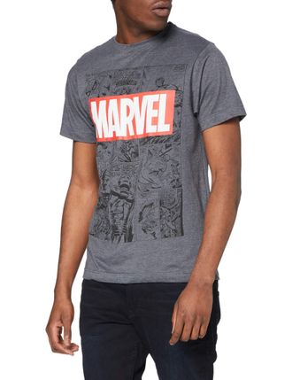 MARVEL T-Shirt Mono Comic dunkelgrau S