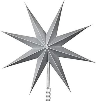 Broste Copenhagen Broste Copenhagen Christbaumspitze Top Star aus Papier in der Farbe Silver, 30cm, 70080391