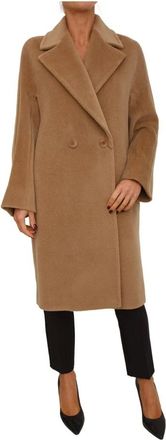 Max Mara Femme, Manteaux, Brun, Taille: 40 FR Manteau en alpaga et laine vierge