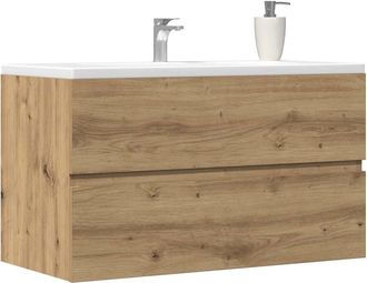 Generic Wandmontierter Waschbeckenschrank mit 2 Schubladen, Moderne Badezimmer-Waschtischschr&auml;nke, Wasserdichter Aufbewahrungsschrank Unter Dem (80 x 38,5 x 4