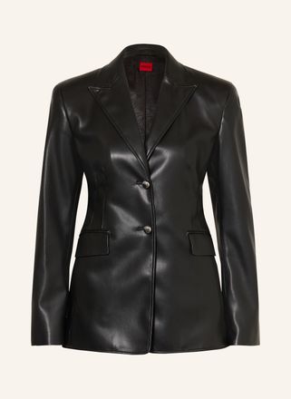 HUGO BOSS Hugo Blazer Asmalla In Lederoptik schwarz