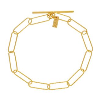 Dansk Copenhagen Tempeste T-bar Paperclip Armband - - Accessories - Damen - Gelb - ONE SIZE