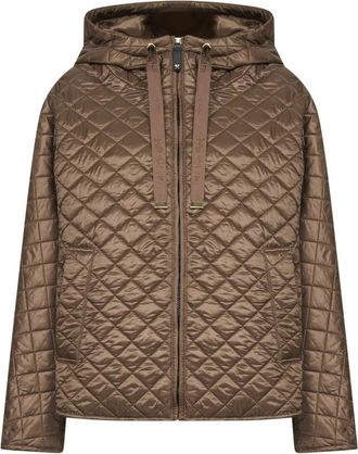 Max Mara Femme, Vestes, Brun, Taille: 42 FR Giorno Quilted Padded Jacket