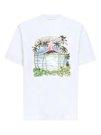 Casablanca t-shirt &agrave; imprim&eacute; Volcano et logo
