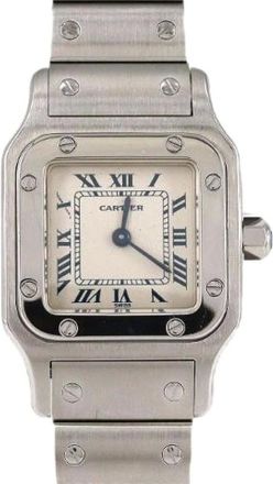 Cartier Pre-owned Santos Galbee Stainless Steel Quartz - Femme - Pre-owned - Gris - Taille: ONE Size