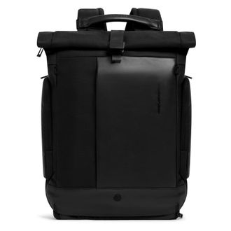 Piquadro Sac &agrave; dos extensible &agrave; fermeture enroul&eacute;e pour ordinateur portable 15.6 - Homme - Sacs - Noir - Taille: ONE Size