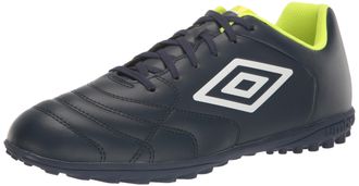 Umbro Herren Classico Xi Tf Soccer Turf Schuh, Marineblau/Weiß/Sicherheitsgelb, 40 EU