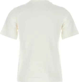 Burberry Womens White Cotton T-Shirt Chalk Exterior Exterior: T-shirts And Polos