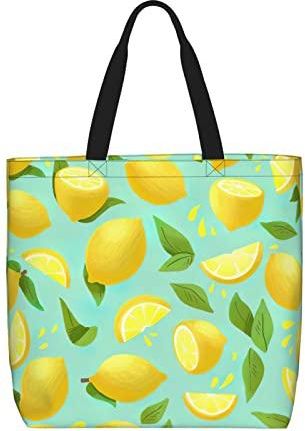 Generic Sac Fourre-Tout Motif Imprim&eacute; De Fruits Sac De Shopping R&eacute;utilisable Avec Poign&eacute;es Sacs En Toile, Pour Tous Les Jours, Shopping, Femmes, Burea