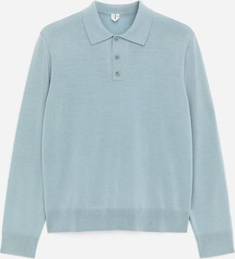 Arket Polopullover Aus Merinowolle -Blau