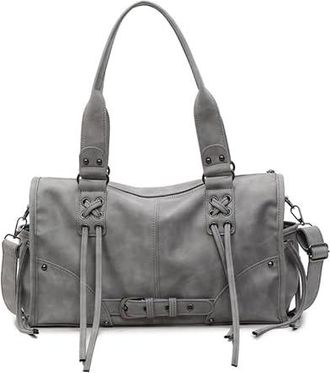 Generic Sac &agrave; bandouli&egrave;re simple en cuir synth&eacute;tique avec boucle de ceinture de couleur unie - Grande capacit&eacute; - Sac &agrave; bandouli&egrave;re vintage - Sac &agrave; main pour l