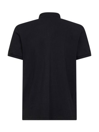 Polo Ralph Lauren Mens Black Piqu&eacute; Custom Slim-Fit Polo Shirt Cotton T-shirts And Polos