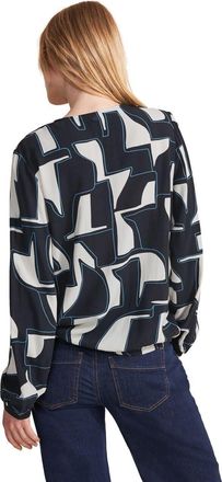 Street One Damen Blusenshirt Bedruckt, deep blue, 42