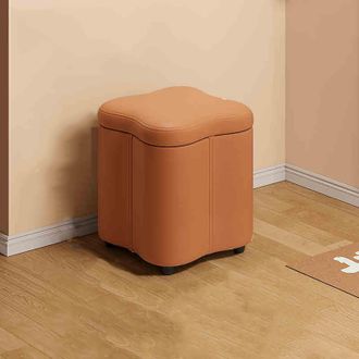 Generic 2er-Set 30-Zoll-Ottomane Mit Vierblättrigem Kleeblatt-Aufbewahrungsfach, Gepolsterter Fußhocker Mit Verstecktem Stauraum (12 X 12 X 14 Zoll, Offwhite)