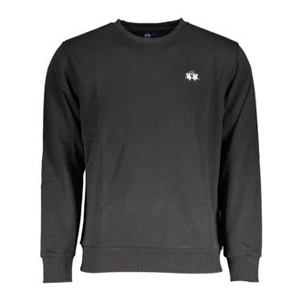 La Martina Homme, Sweatshirts et sweats &agrave; capuche, Noir, Taille: XL SweaT-shirt Noir Manches Longues Logo Brod&eacute;