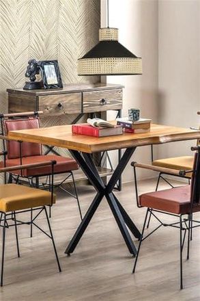 Opviq Elegant Bohemian Chandelier, Rattan & Black, 40 cm Diameter, 70 cm Adjustable Height, E27 Socket, Perfect for Scandinavian Home Decor