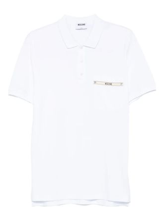 Moschino polo à logo brodé - Blanc