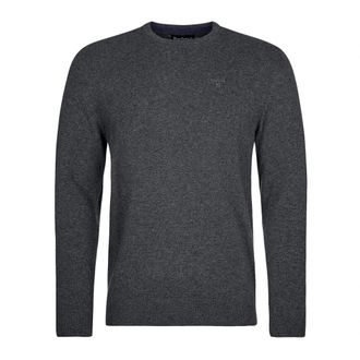 Barbour Essentieller Woll-Rundhalspullover Anthrazit - - Knitwear - Herren - Grau - M