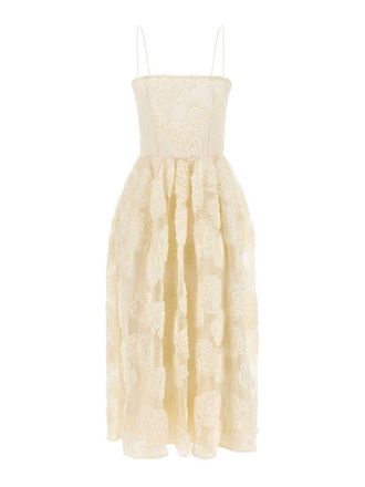 Rotate Knielanges Kleid - Wei&szlig;
