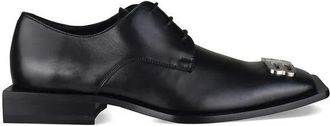 Balenciaga Square Toe Black Leather Derbies - Gr. 39 (EU) - in Schwarz