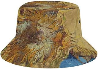 Generic Tournesols Chapeau Pêche Pliable Chapeaux De Seau Anti-UV Visière Capeline pour Femme Loisirs Chasse